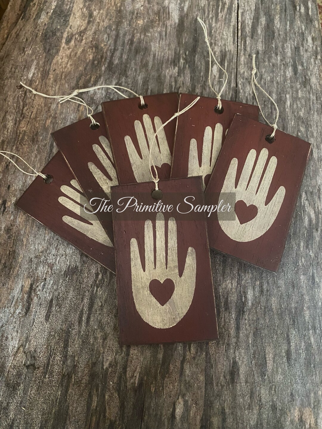 Hand and Heart Ornaments - Etsy
