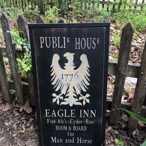 Eagle Inn Tavern Eagle Inn Sign Colonial Decor Early | Etsy