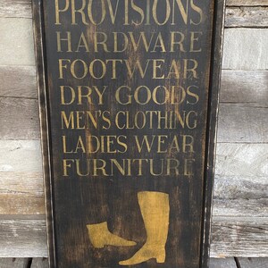 Provisions Trade Sign 16x26 Trade Sign | Etsy