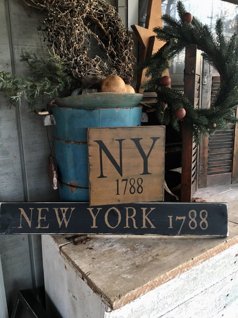 State Sign State Joined Union Colonial Decor Early American - Etsy