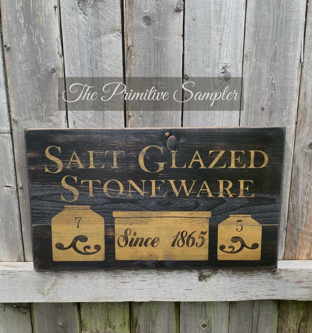 Stoneware Sign3, Crock Sign, Primitive Stoneware Sign, Primitive Crock ...
