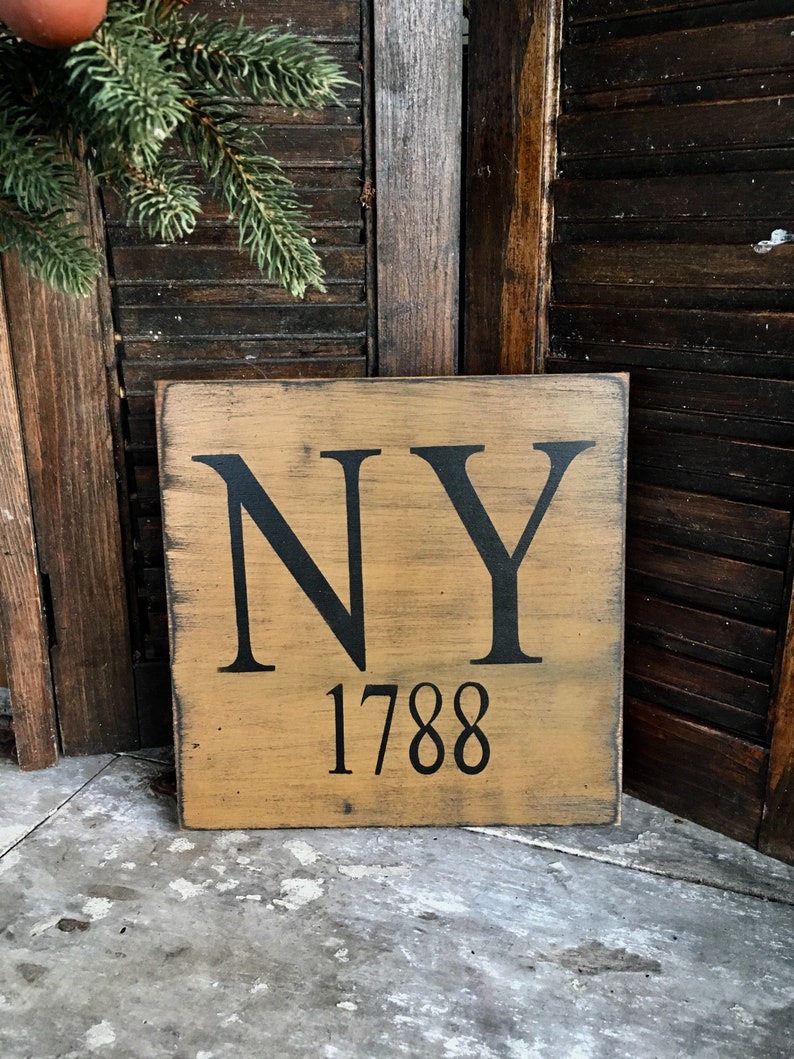 State Sign State Joined Union Colonial Decor Early American - Etsy