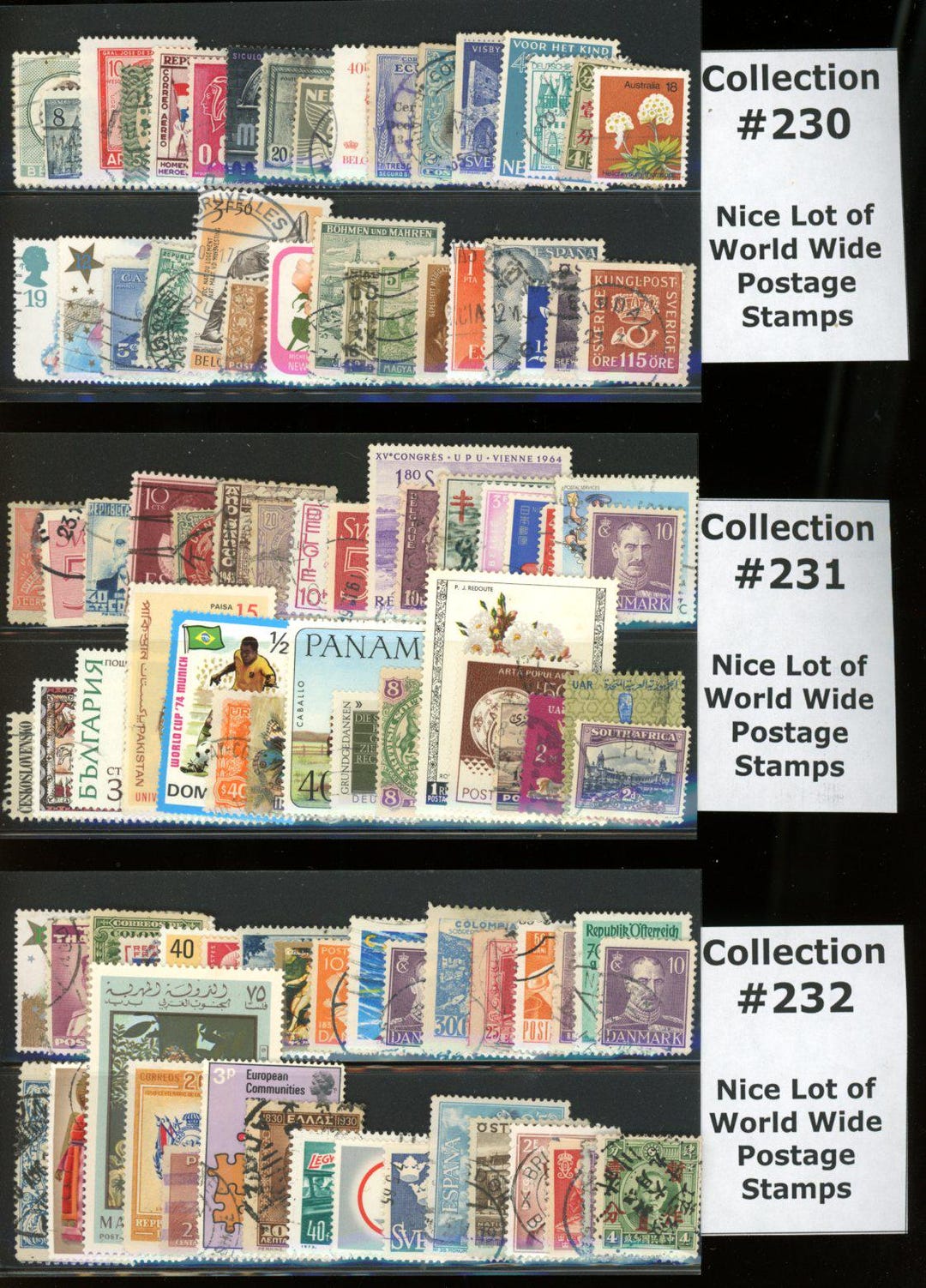 World Wide Postage Stamps Collections - Your Choice - Pick an Option ...