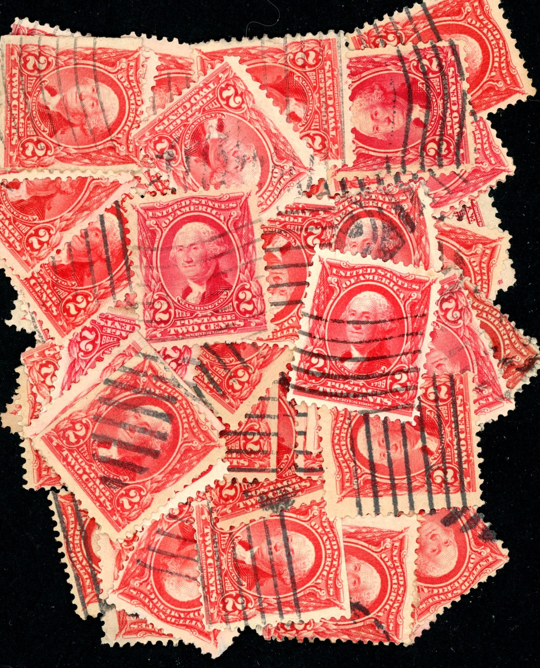 US A116 Used 2c Red George Washington A Mixed Lot of Vintage Postage ...