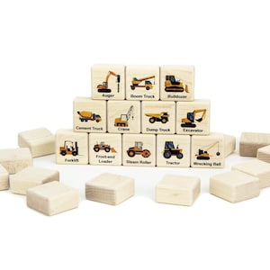 Construction Machines Memory Game 24 Blocks | Color Wood Matching Game ...