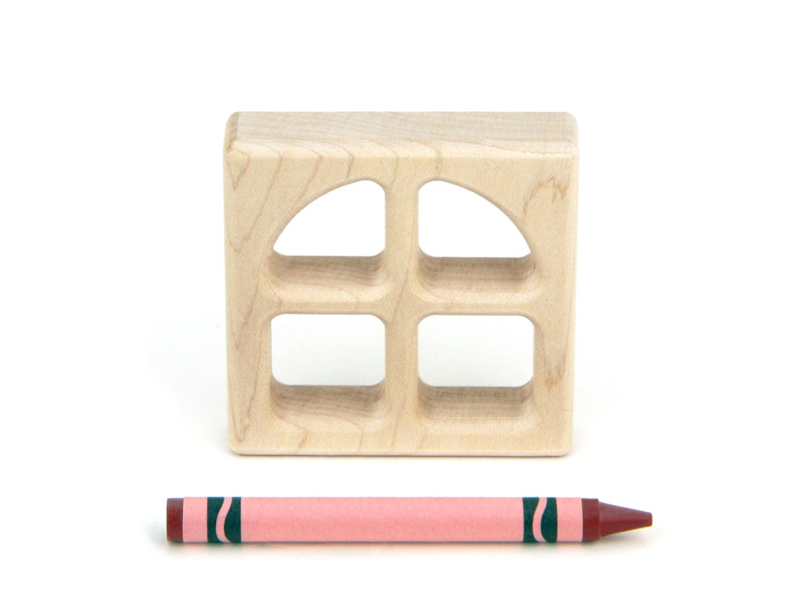 5 Pc Arch-paned Window & Door Set | Solid Maple Toy Unit Building ...