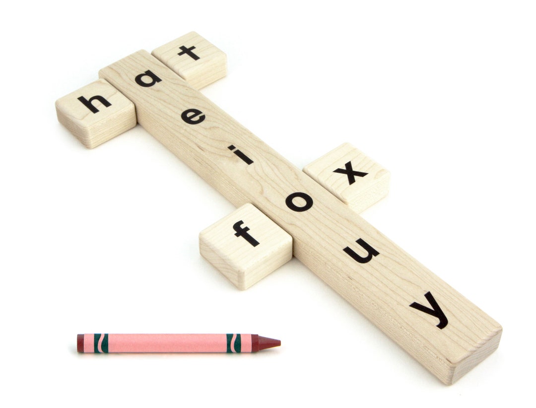 Maple Vowel CVC Stick | Solid Wood Vowel Stick Kindergarten Homeschool ...