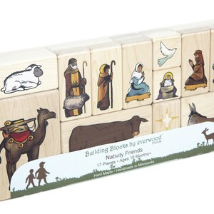 Nativity Friends Building Blocks | Solid Maple Kids Nativity Set ...