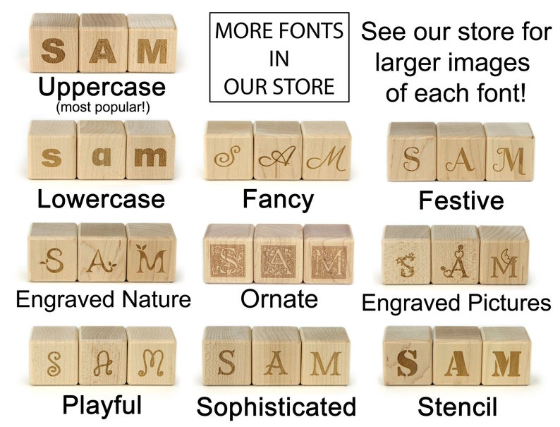 28 Pc Stencil Letter Maple Alphabet Blocks Engraved Wood ABC - Etsy