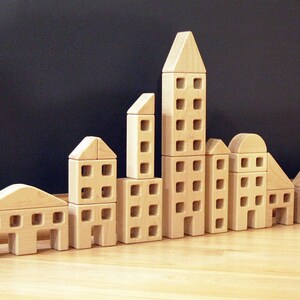 5-piece Garage Set - Little Town Building Blocks | Solid Wood Maple Toy ...