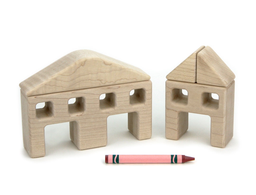 5-piece Garage Set - Little Town Building Blocks | Solid Wood Maple Toy ...