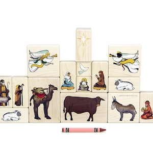 Nativity Friends Building Blocks Solid Maple Kids Playset First ...