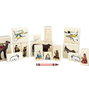 Nativity Friends Building Blocks Solid Maple Kids Playset First ...