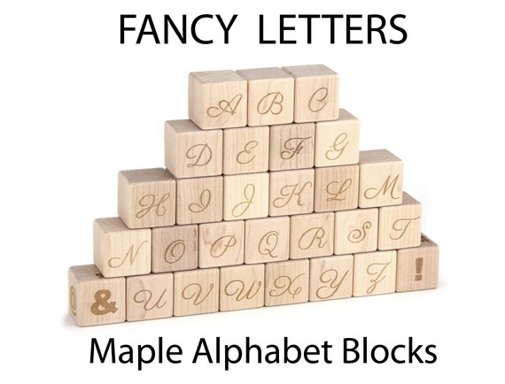 Toys & Games Toys Wood ABC Blocks Wooden Alphabet Blocks Letter Blocks ...