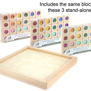 60 Pc Gem Block Collection With Tray Maple Unit Blocks Jewel Blocks ...