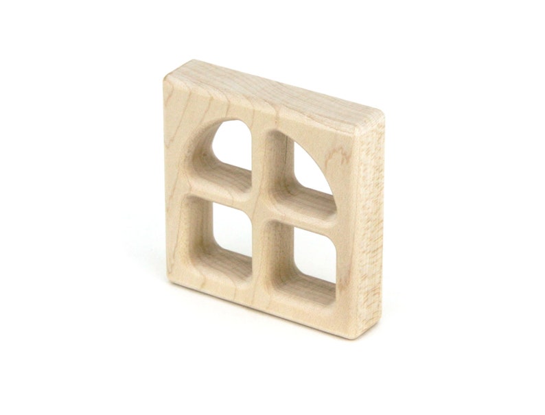 5 Pc Arch-paned Window & Door Set | Solid Maple Toy Unit Building ...