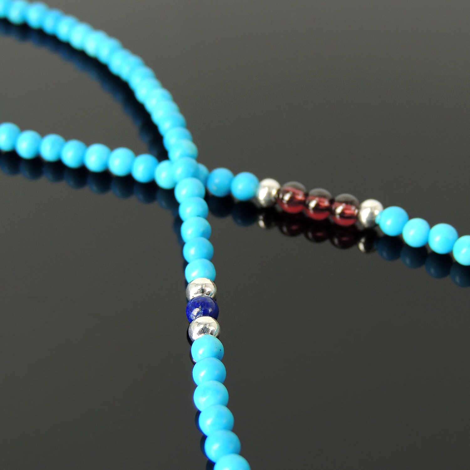 Natural Black Onyx Rondelle Blue Turquoise Handmade Adjustable | Etsy