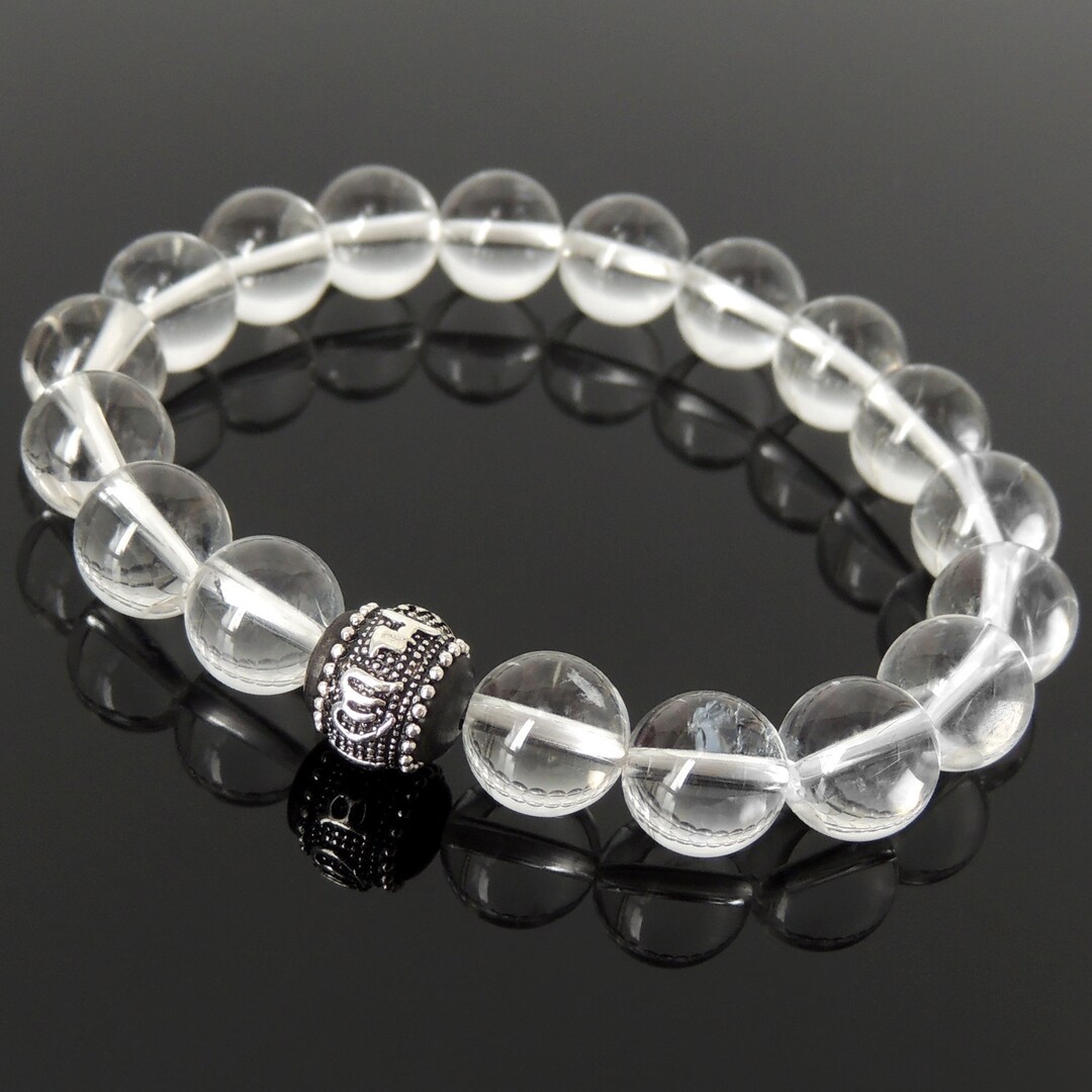 Handmade Bracelet Clear Crystal Quartz Healing Gemstone - Etsy