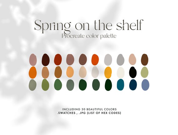 Procreate Color Palette Color Swatches Spring | Etsy