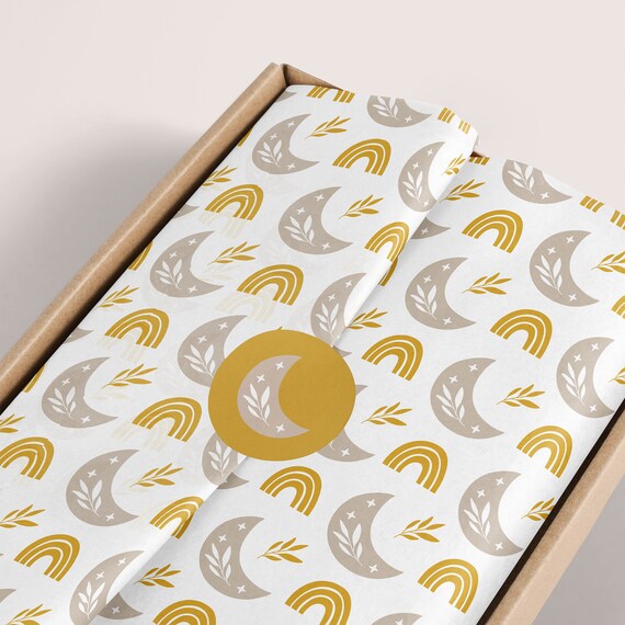 Tissue Paper Design Download Moon Tissue Paper - Etsy