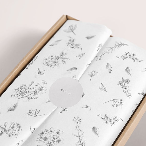 Tissue Paper Design Download and Sticker Branded Tissue Paper - Etsy Canada