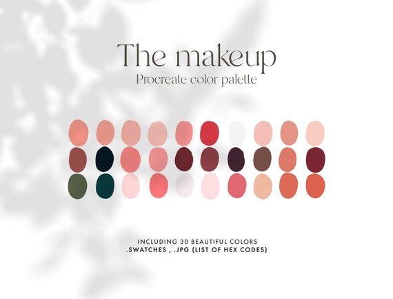 Procreate Color Palette Color Swatches the Makeup | Etsy