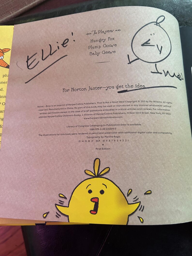 That is Not a Good Idea! First Edition + Signed by Author Mo Willems - Etsy