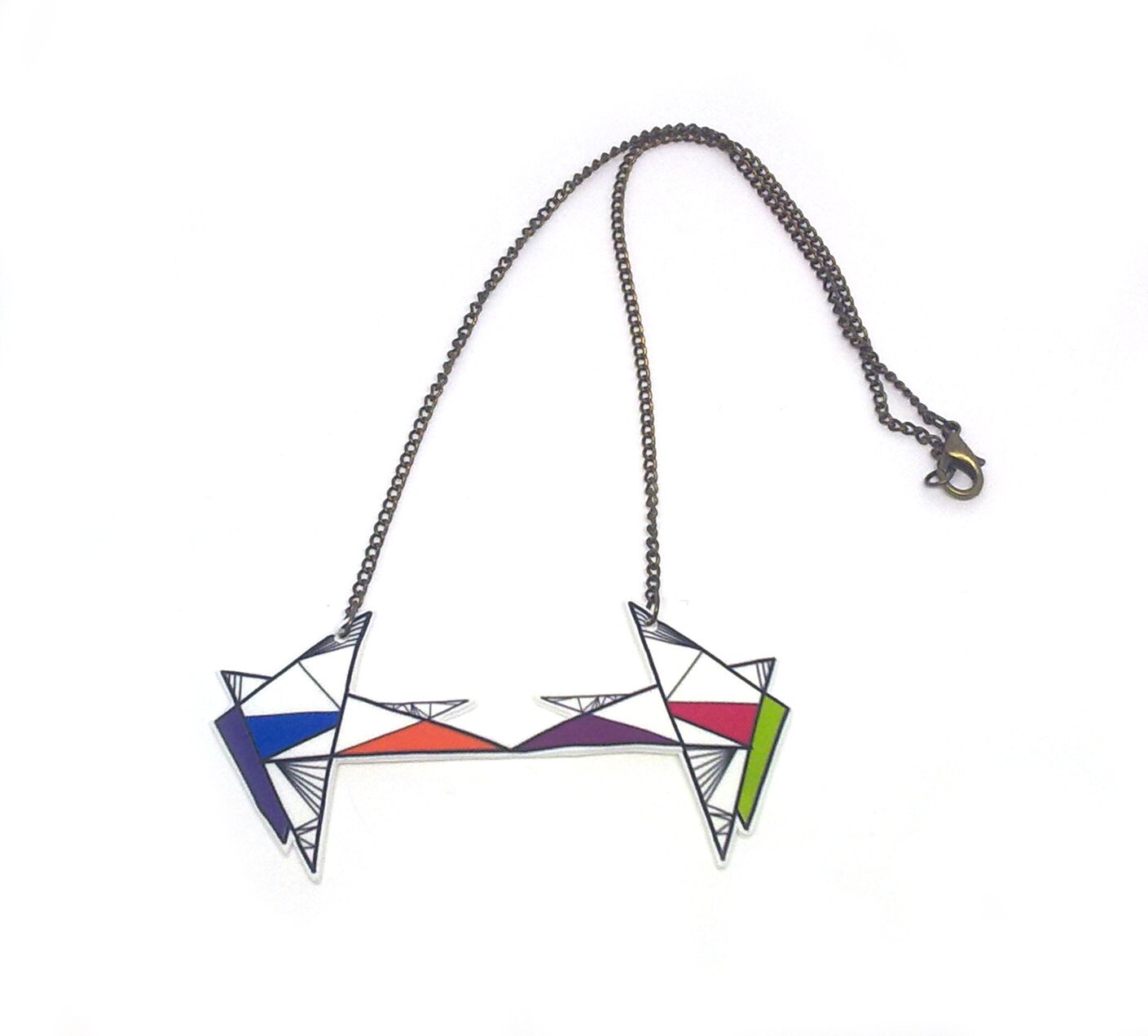 Geometric Abstract Necklace. Handmade. Hand Drawn Illustration. Light ...