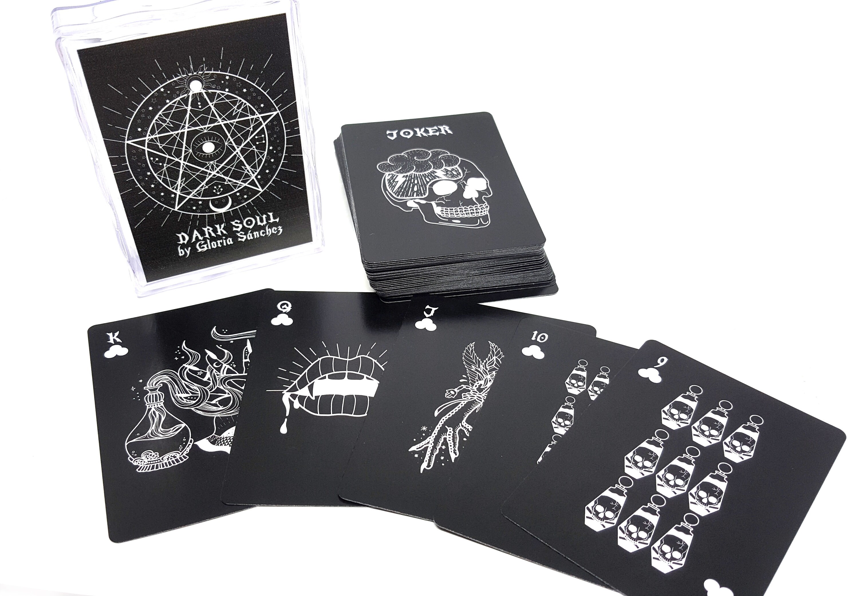 Gothic Black and White POKER CARD DECK, Card Game, Collectible Cards ...