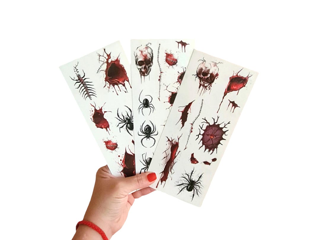 Creepy Halloween Set Temporary Tattoo 18cm/20cm Long X 8/9 Cm ...