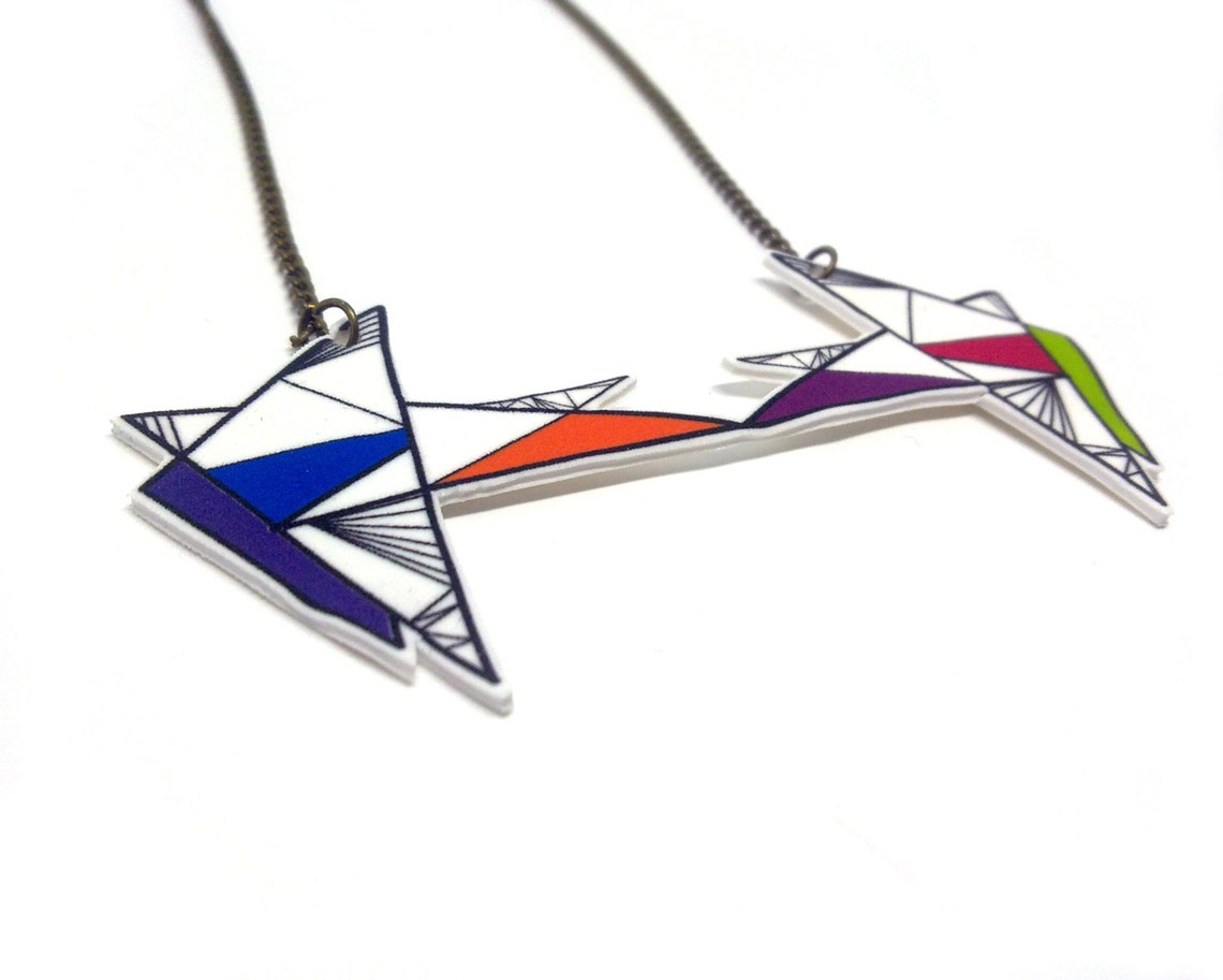 Geometric Abstract Necklace. Handmade. Hand Drawn Illustration. Light ...