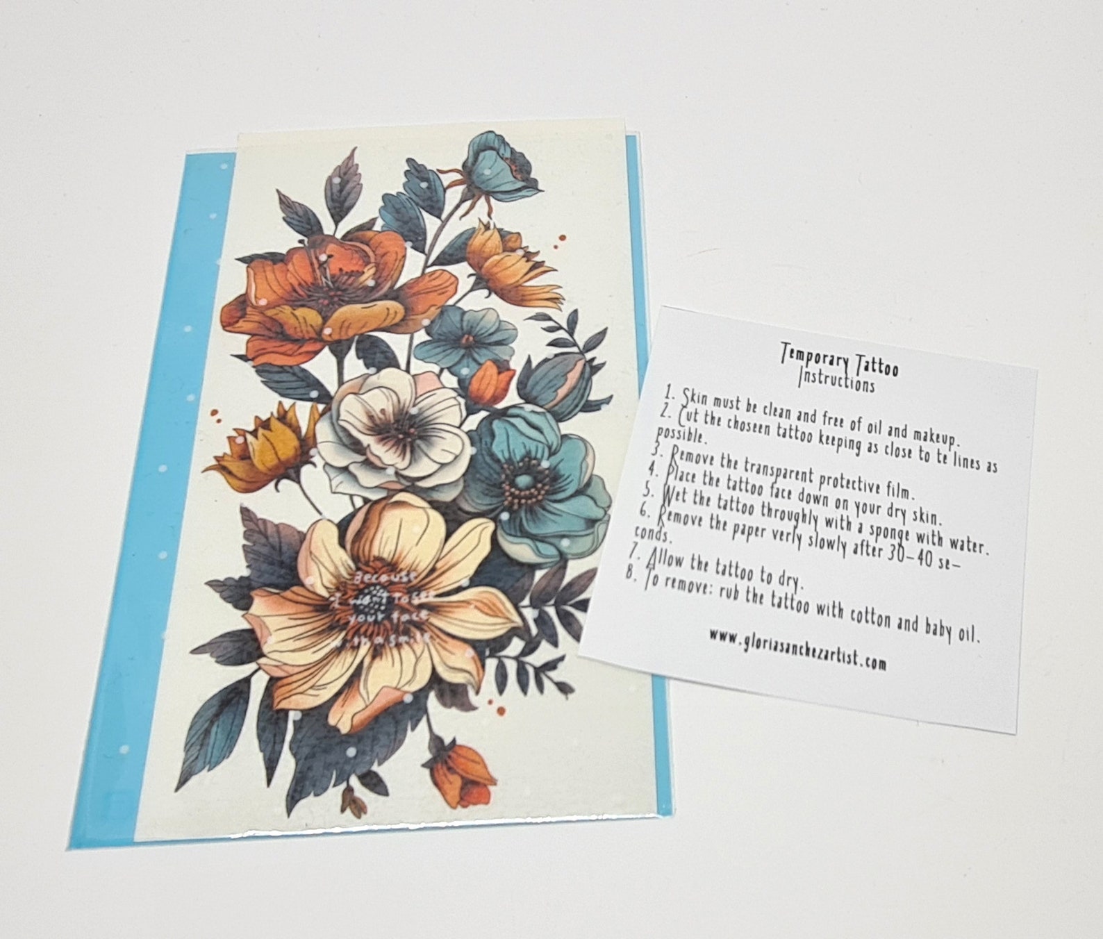 Boho Floral Temporary Tattoos (18cm/20cm Long X 8/9 Cm), Long Whimsical ...