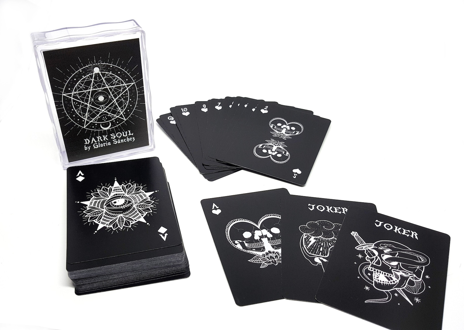 Gothic Black and White POKER CARD DECK, Card Game, Collectible Cards ...