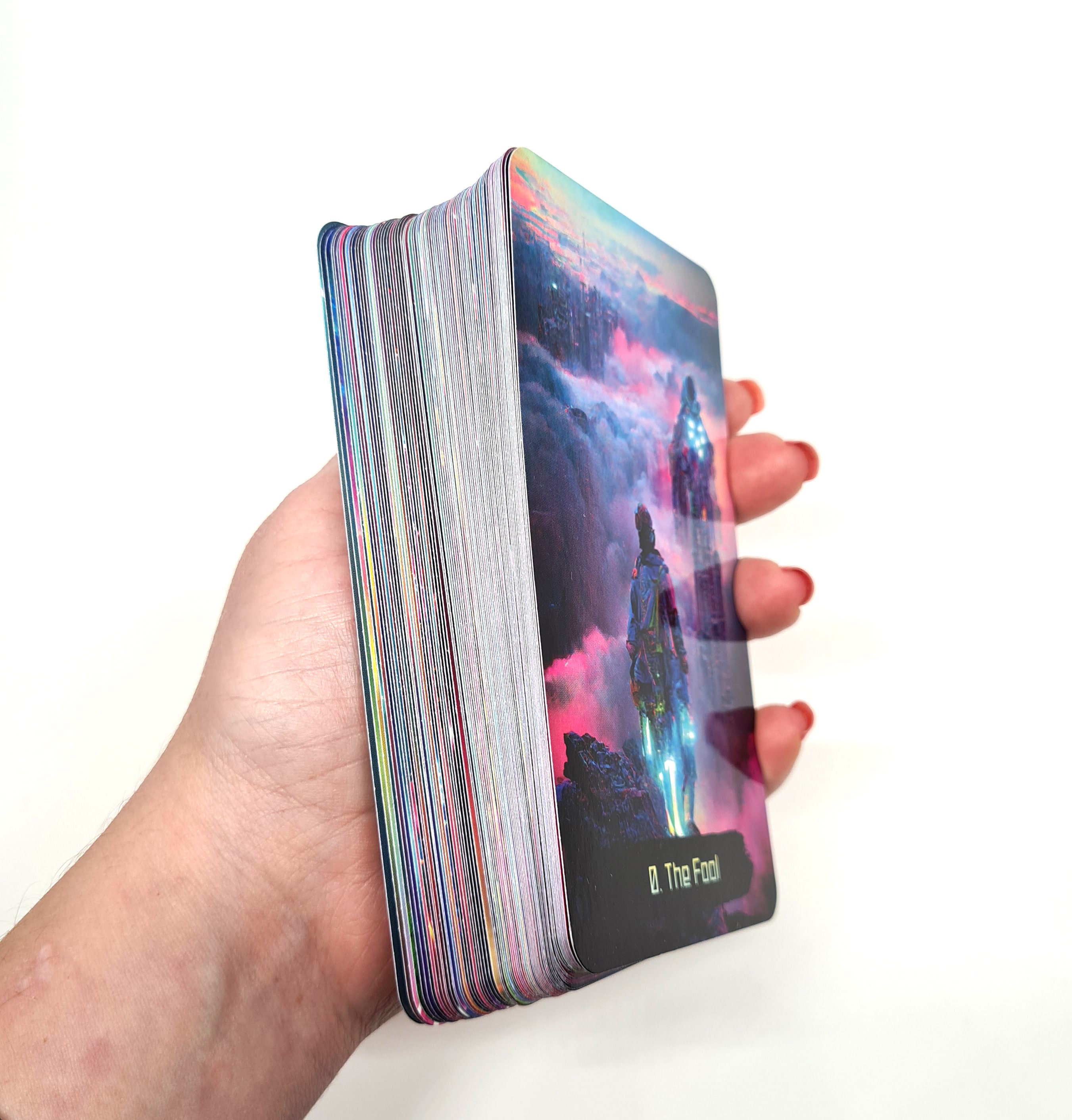 Surreal Cyberpunk TAROT CARD DECK, Oracle Card Game, Prediction Playing ...