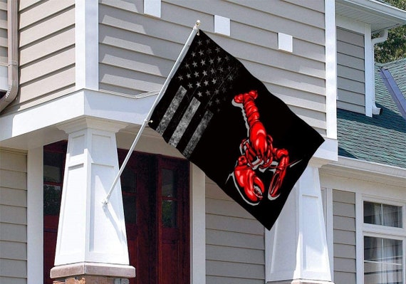 USA Flag Crawfish/Lobster Flags 3x5 Seafood boil Cajun Patio | Etsy