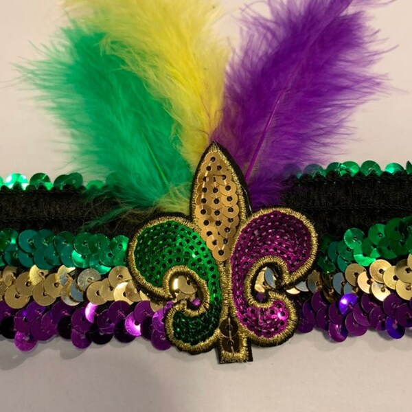 Mardi Gras Headband - Etsy