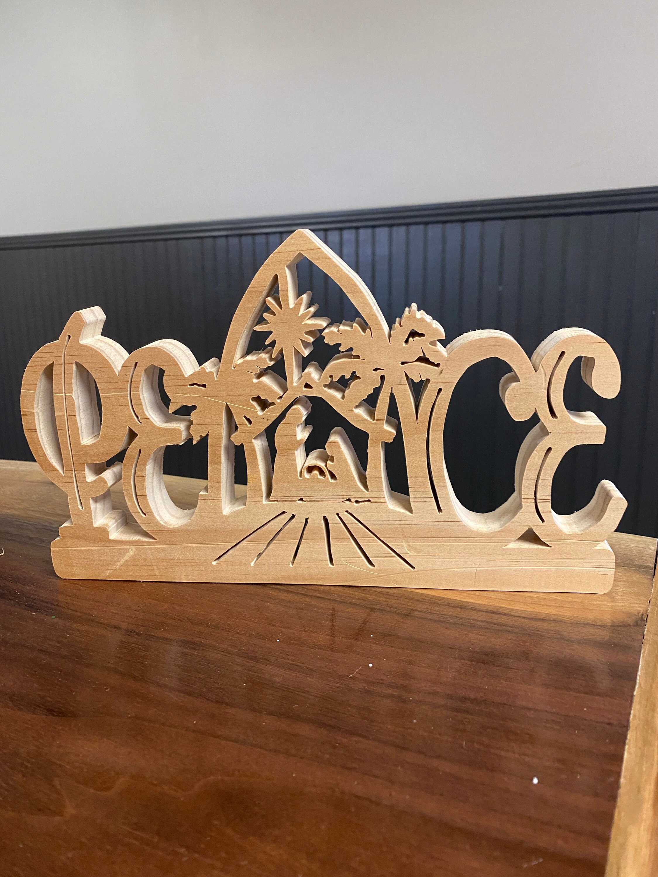 Nativity to Sit on a Shelf, Peace Nativity, Nativity Sign - Etsy