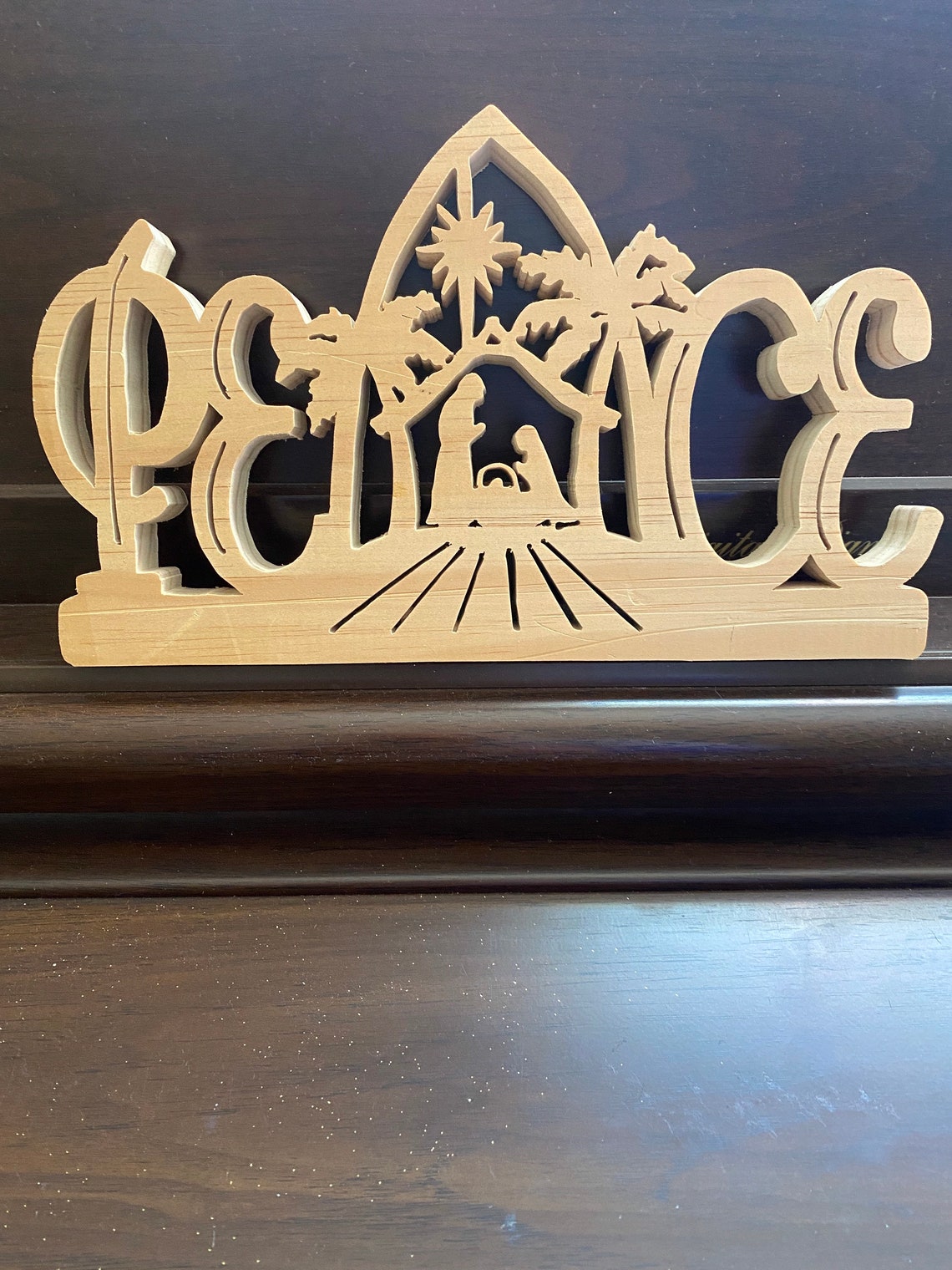 Nativity to Sit on a Shelf, Peace Nativity, Nativity Sign - Etsy