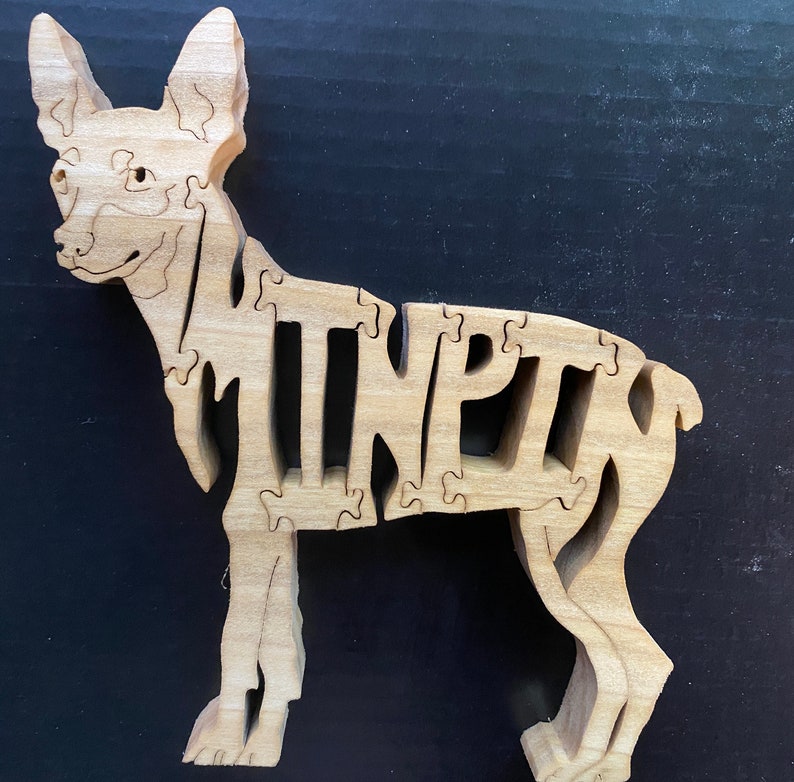 Minpin Wooden Puzzle,customizable, Made in USA, Made From Poplar ...