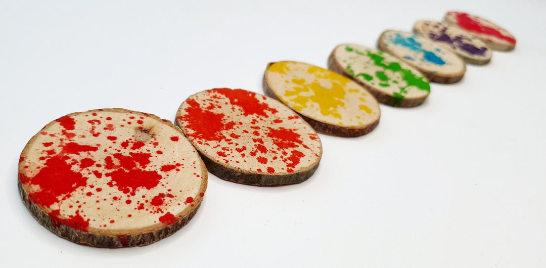 COLOUR SPLAT LOG Slices / Resources for Children / Natural / Sensory ...