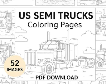 free semi truck coloring pages printable