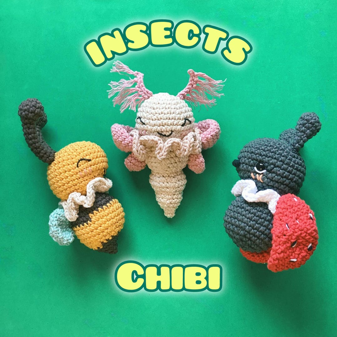 Insects Chibi Amigurumi Patterns - Etsy