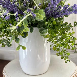 Everyday Lavender Arrangement in White Ceramic Vase-french Country ...