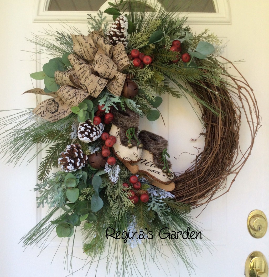 Christmas Wreath-French Country Christmas-Winter | Etsy