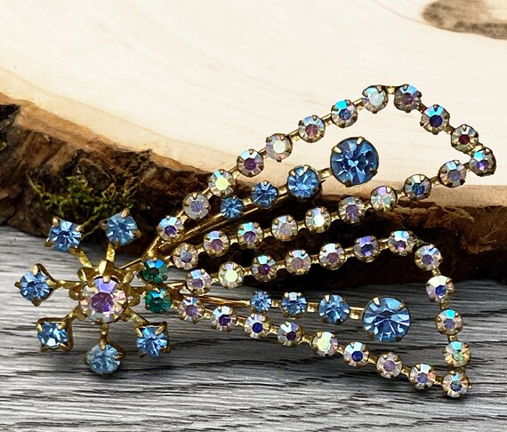 Stunning mid-century vintage brassy gold tone metal a… - Gem