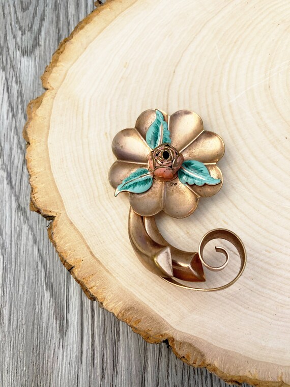 1950s vintage brass spring - Gem