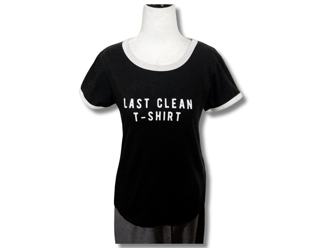 Vintage Last Clean T-shirt Black White Graphic Tee ~ Streetwear Society ...