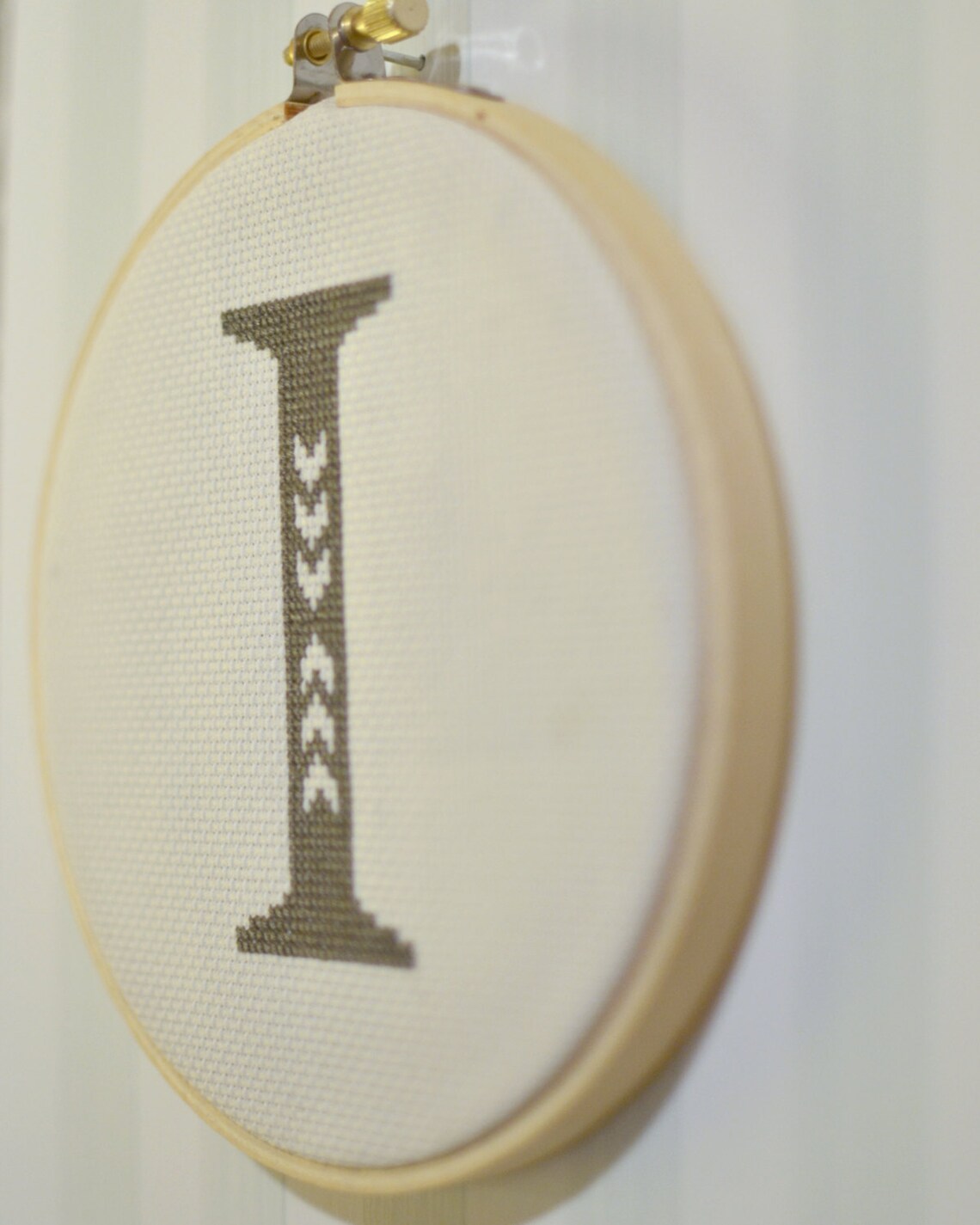 Cross Stitch Letter I Pattern With Chevron Detail, Digital Download - Etsy