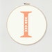 Cross Stitch Letter I Pattern With Chevron Detail Digital - Etsy