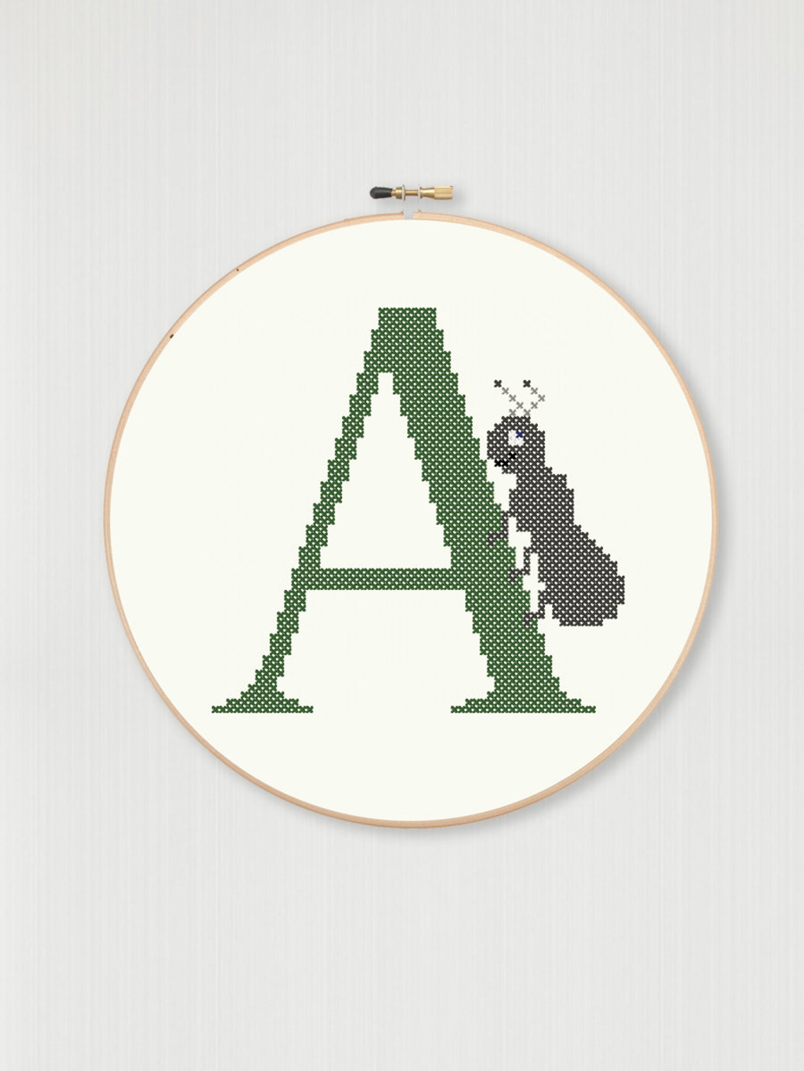 Cross Stitch Letter A Ant Pattern, Instant Digital Download - Etsy